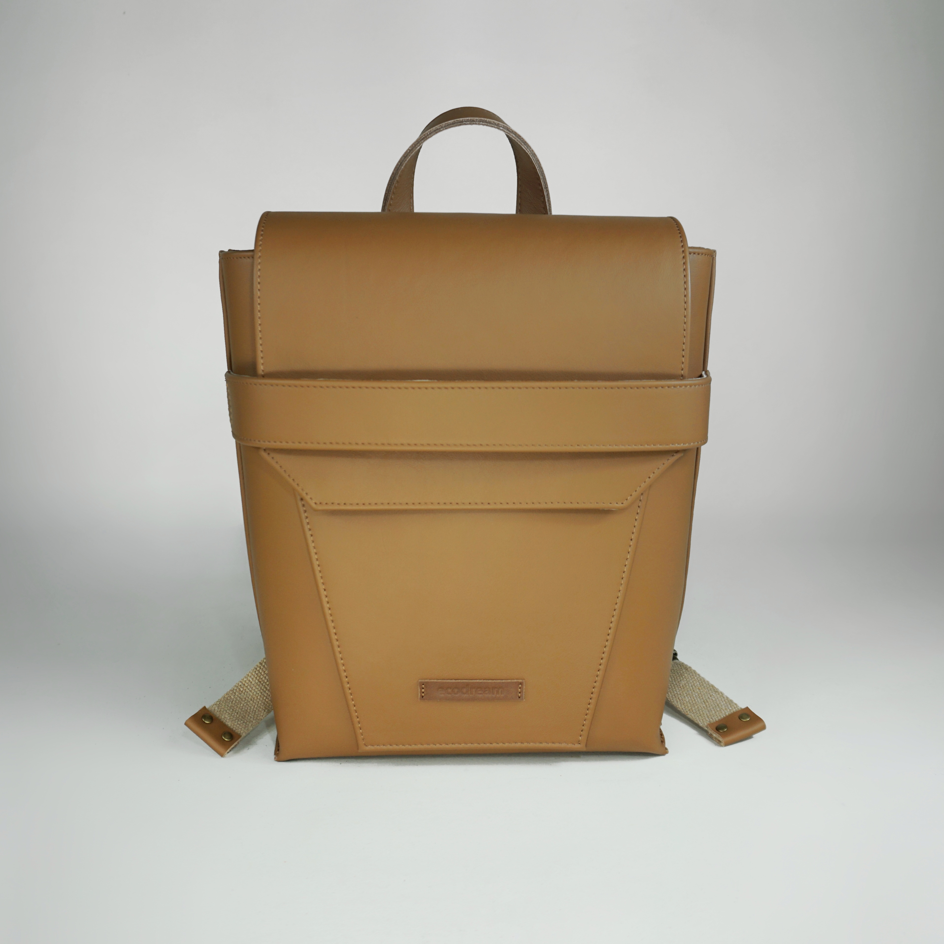 UBY | zainetto in pelle color cuoio | ecodream